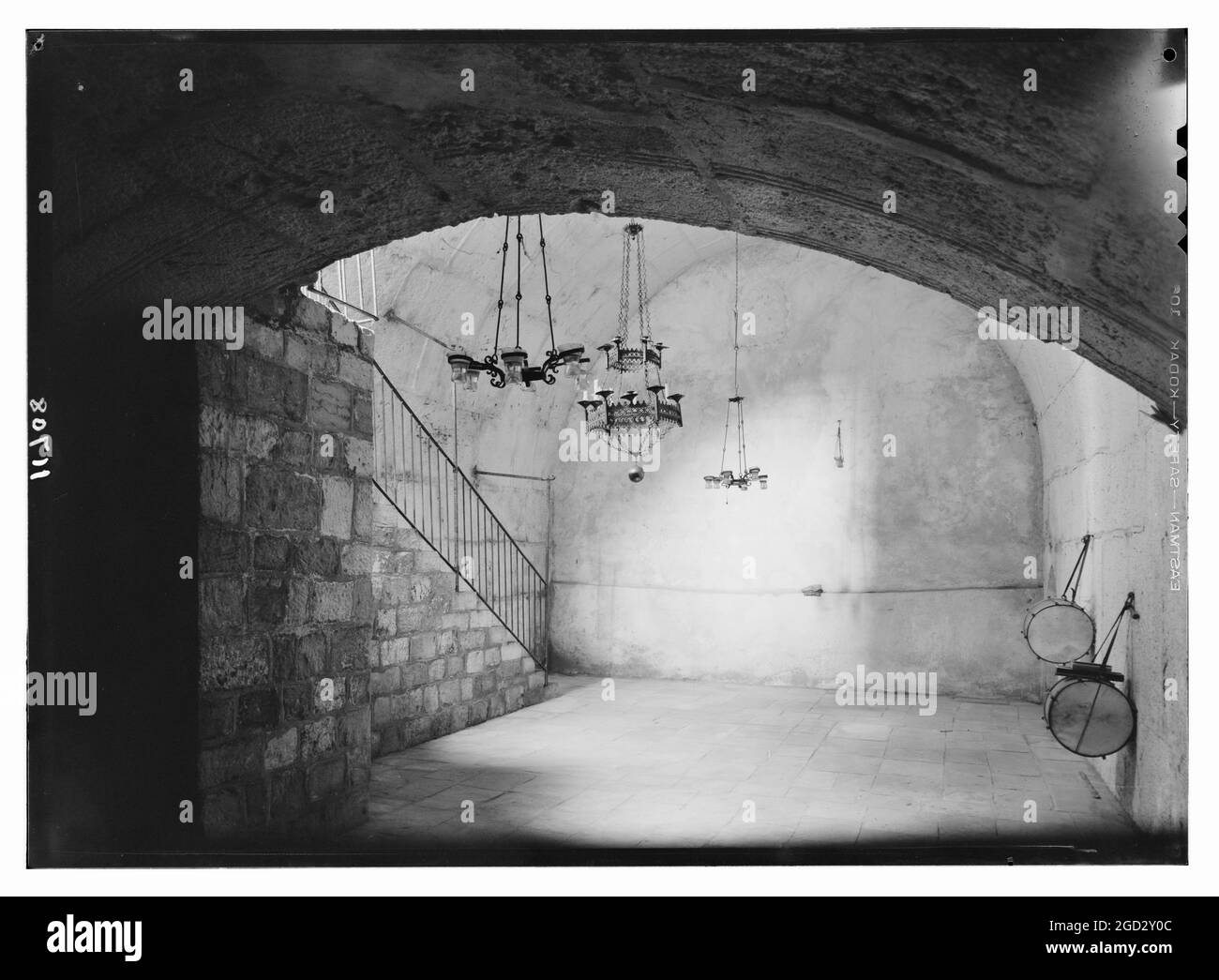 In the Temple area, the Moslem mosque of el-Burak, interior ca. between ...