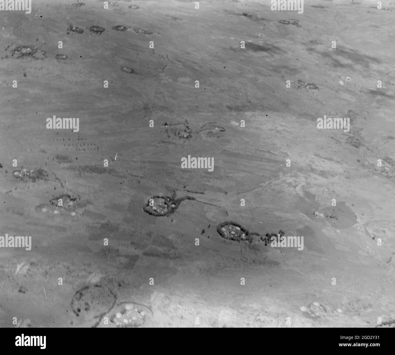 Native homes in Kismu Kenya surrounded by circles of reed walls called ...
