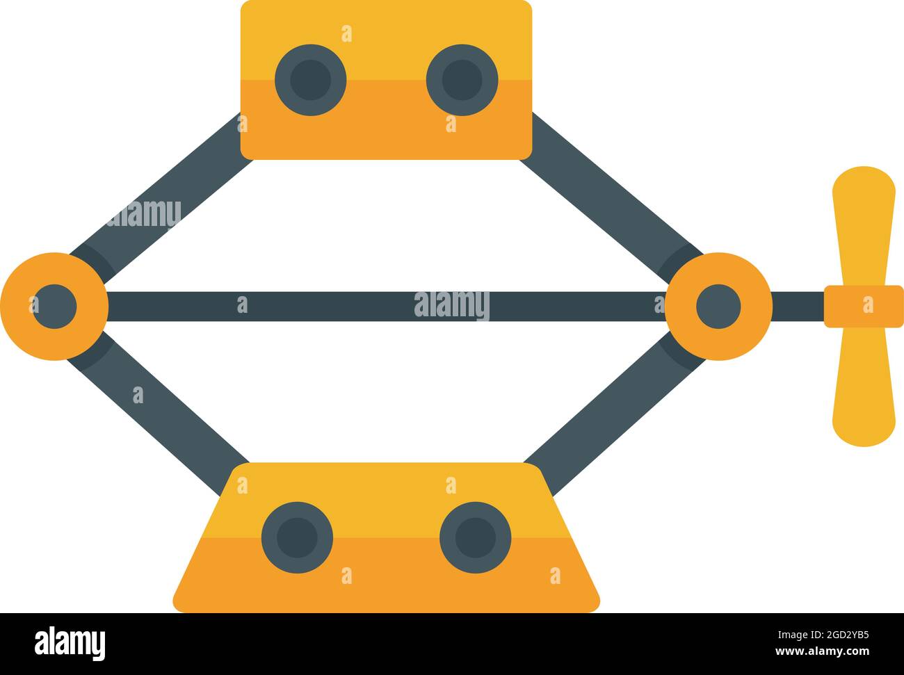 Power jack-screw icon. Flat illustration of power jack-screw vector ...