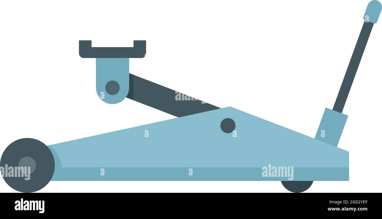 Hydraulic jack-screw icon. Flat illustration of hydraulic jack-screw ...