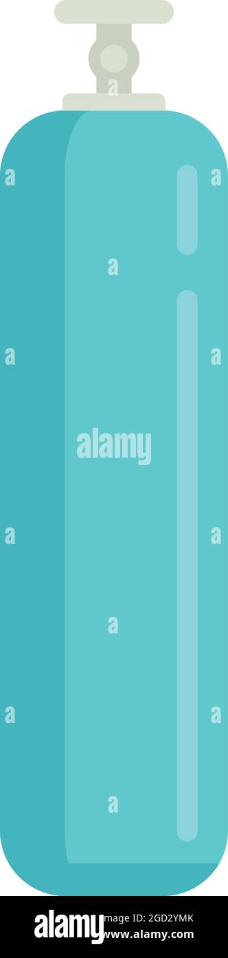 Gas cylinder tank icon. Flat illustration of gas cylinder tank vector ...