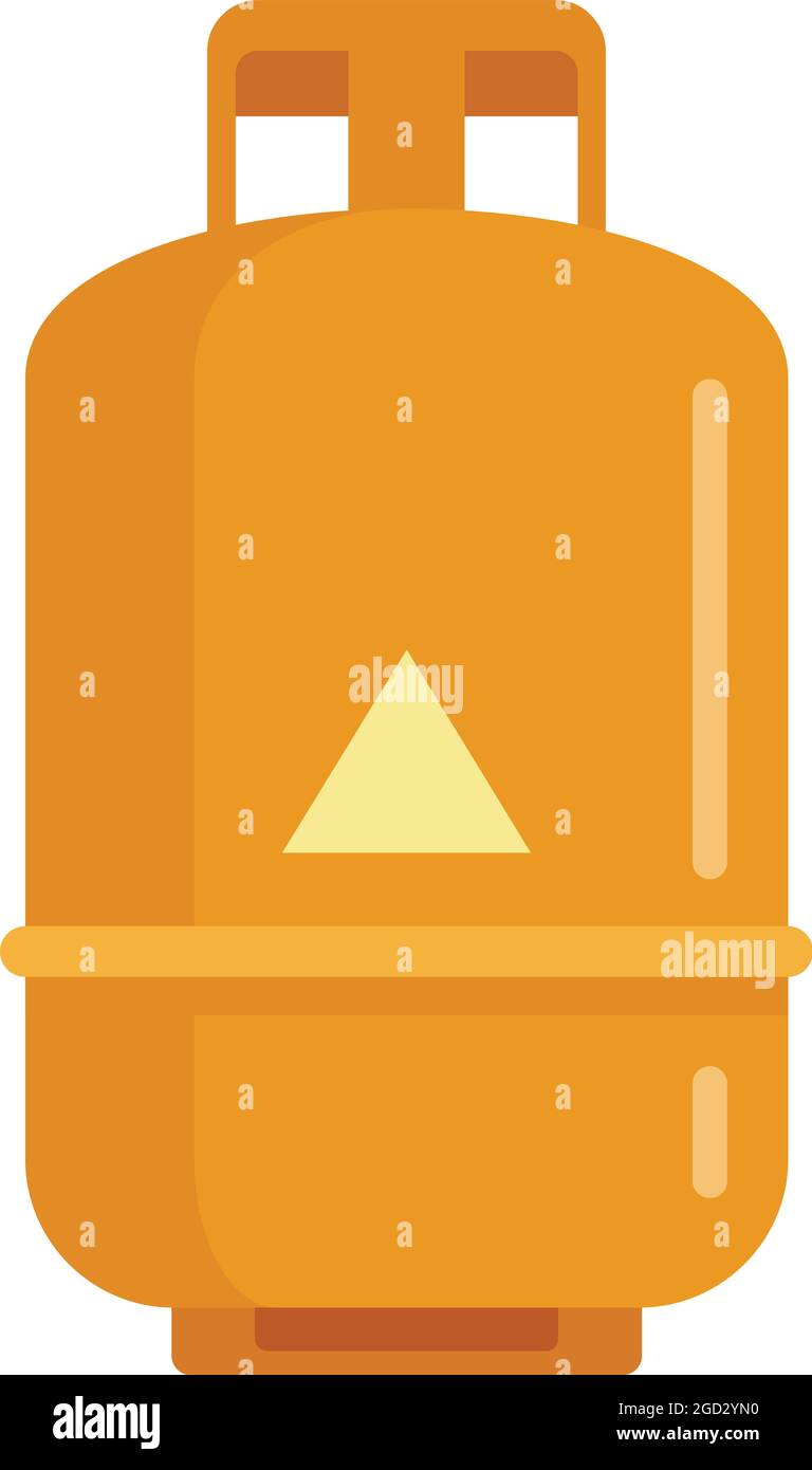 Gas cylinder propane icon. Flat illustration of gas cylinder propane ...