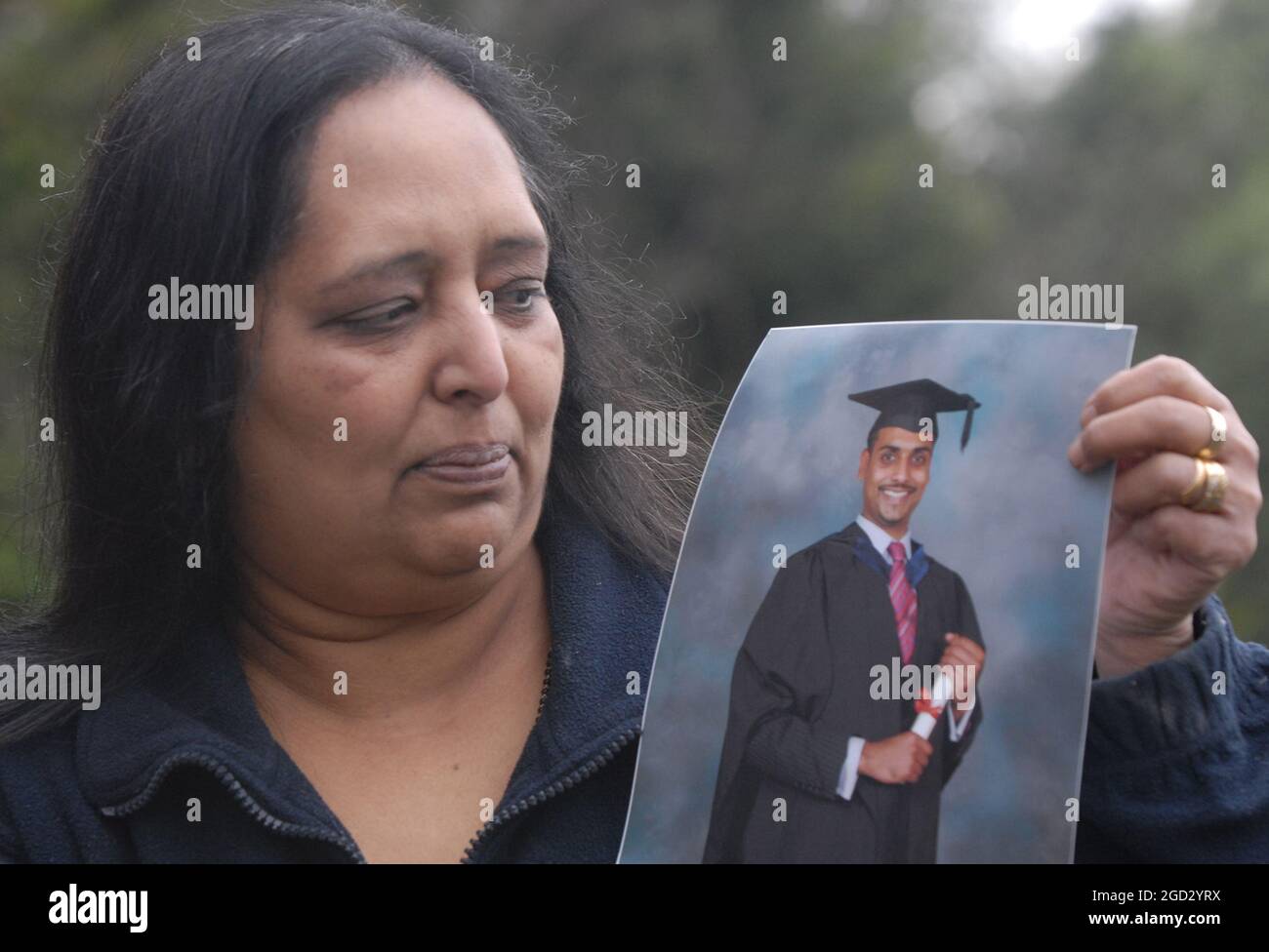 Harshila Patel from Havant, Hants with a picture of her son Harnish ...