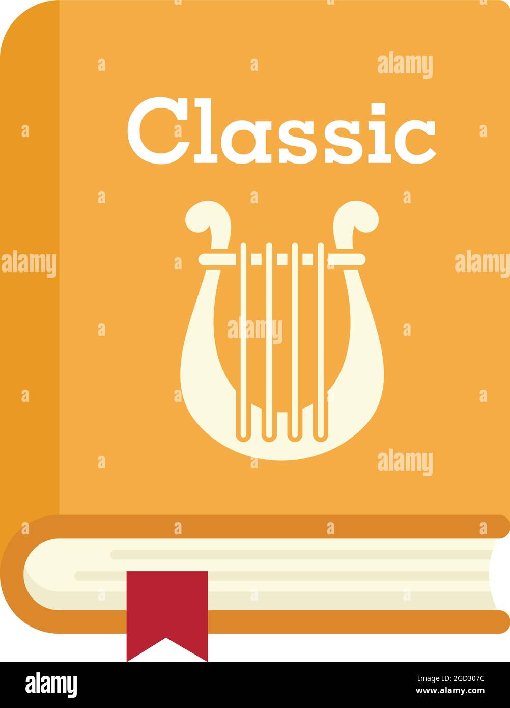 Classic literary book icon. Flat illustration of classic literary book ...