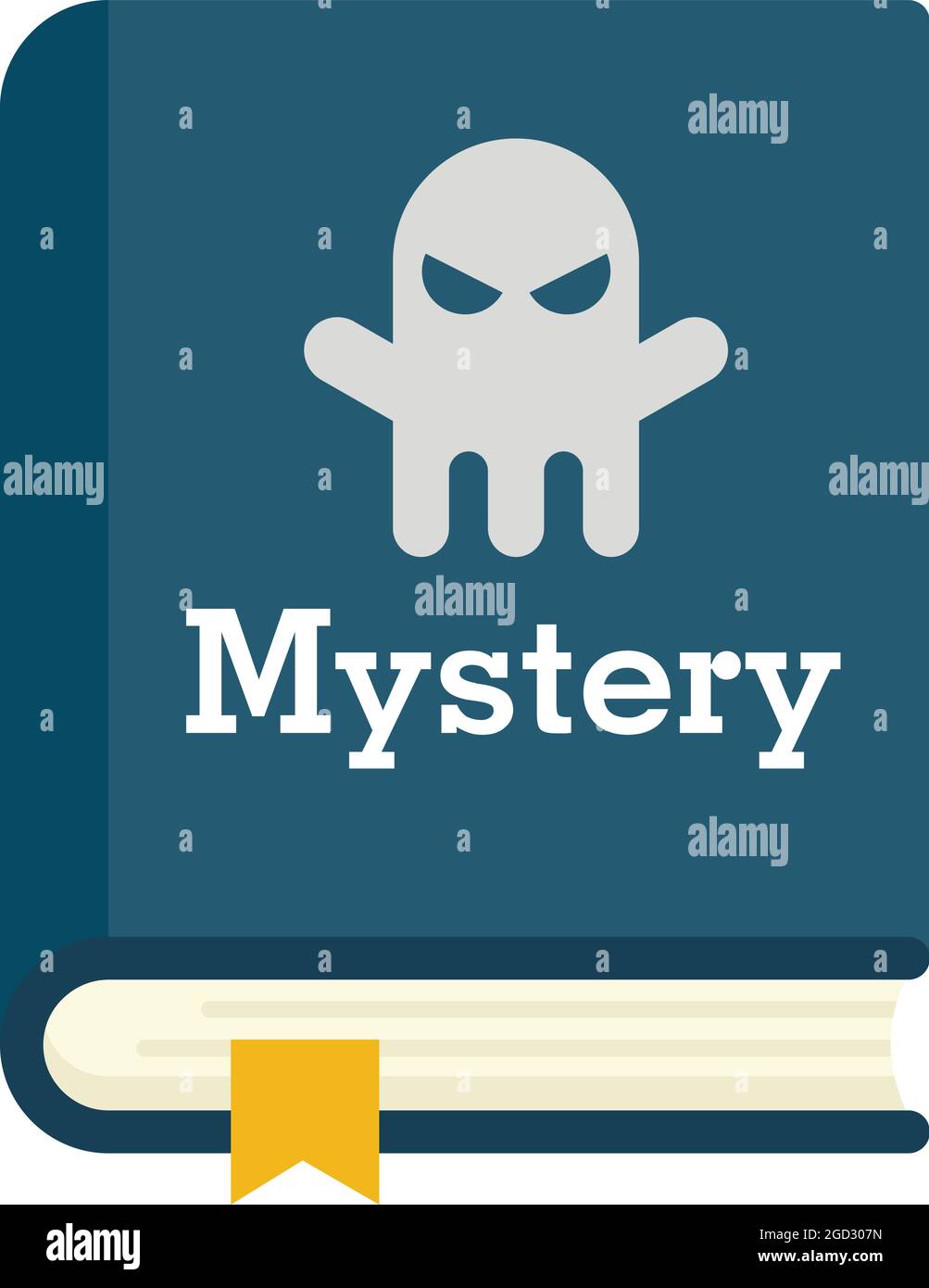 Old mystery book icon. Flat illustration of old mystery book vector ...