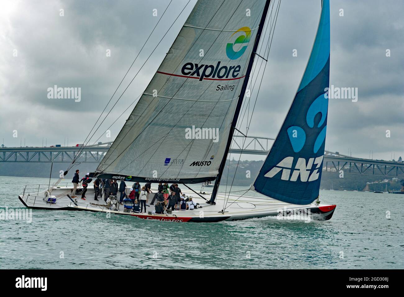 Yachting on the Waitemata Harbour Auckland Central Stock Photo - Alamy