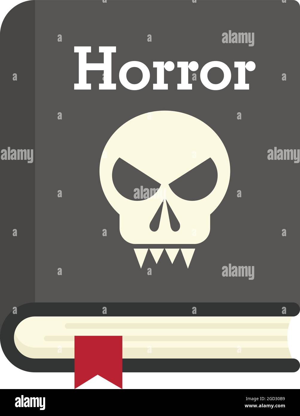 Horror book icon. Flat illustration of horror book vector icon isolated ...