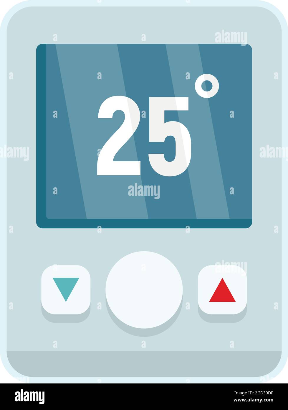 Wall climate remote control icon. Flat illustration of wall climate ...