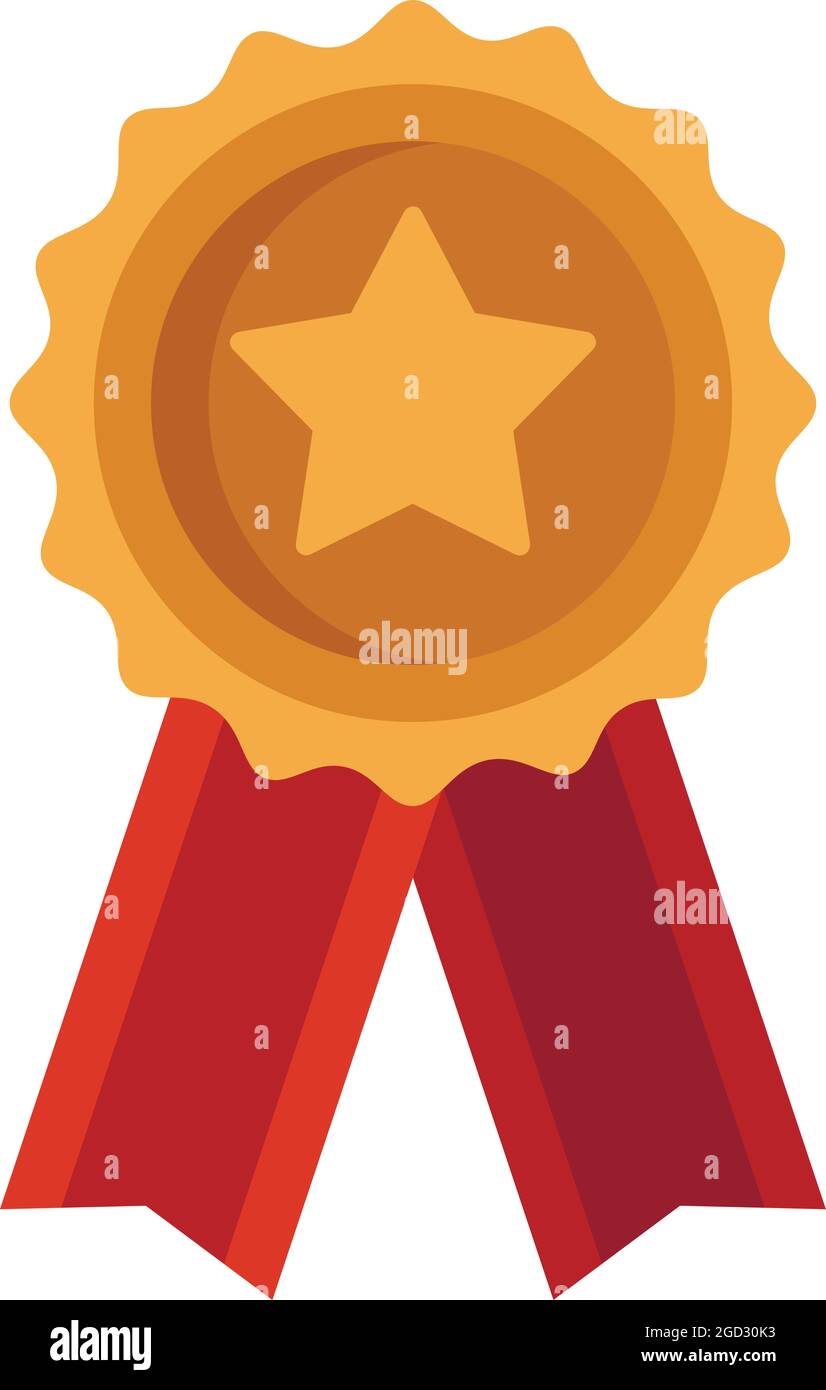 Mission completed emblem icon. Flat illustration of mission completed ...