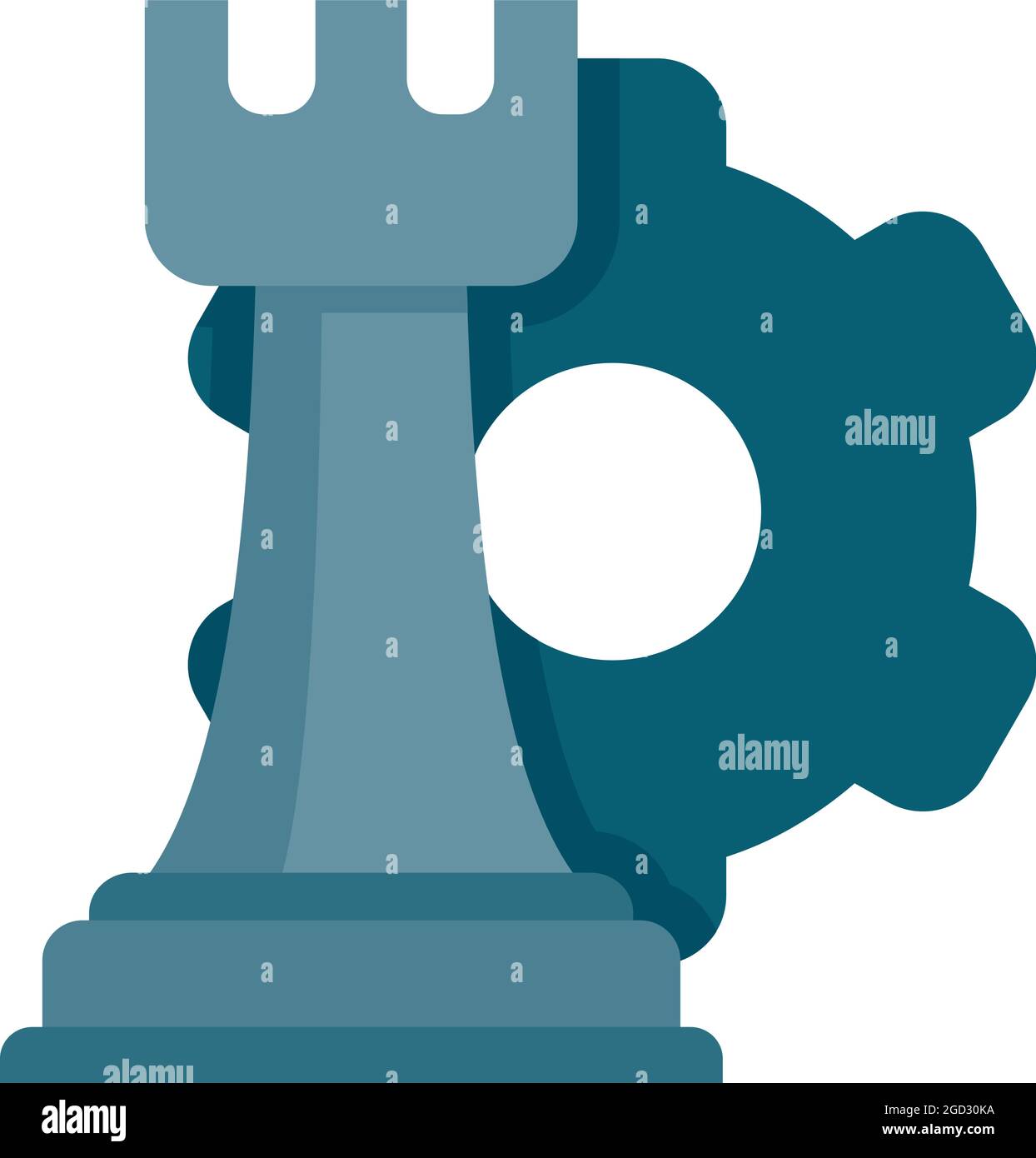 Mission chess rock icon. Flat illustration of mission chess rock vector ...