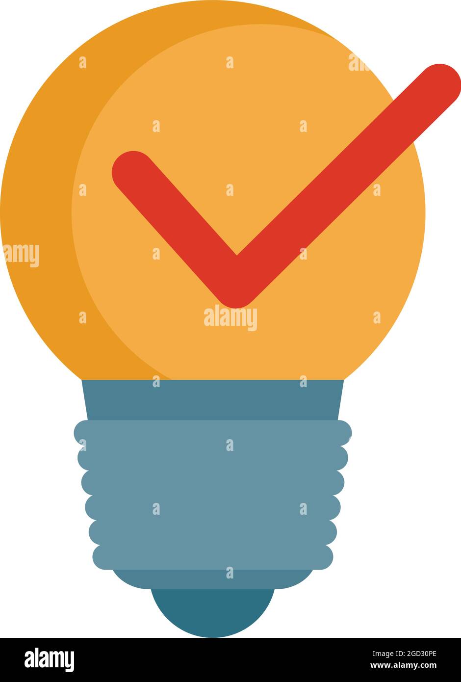 Bulb idea mission icon. Flat illustration of bulb idea mission vector ...