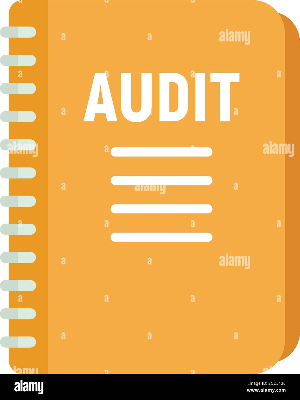 Audit notebook icon. Flat illustration of audit notebook vector icon ...