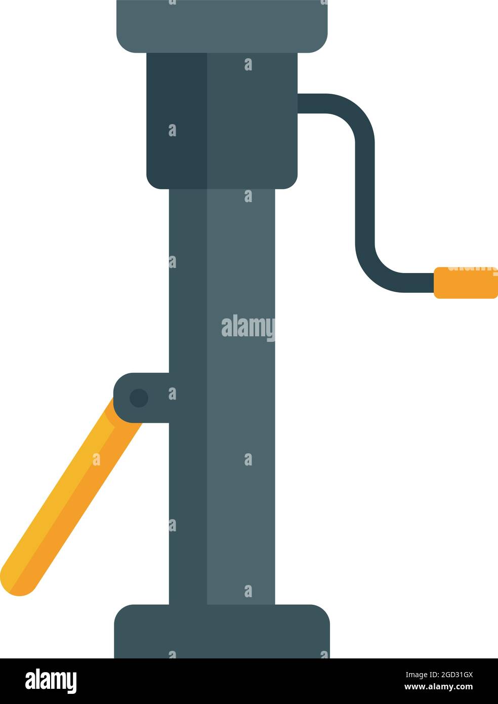 Old jack screw icon. Flat illustration of old jack screw vector icon ...