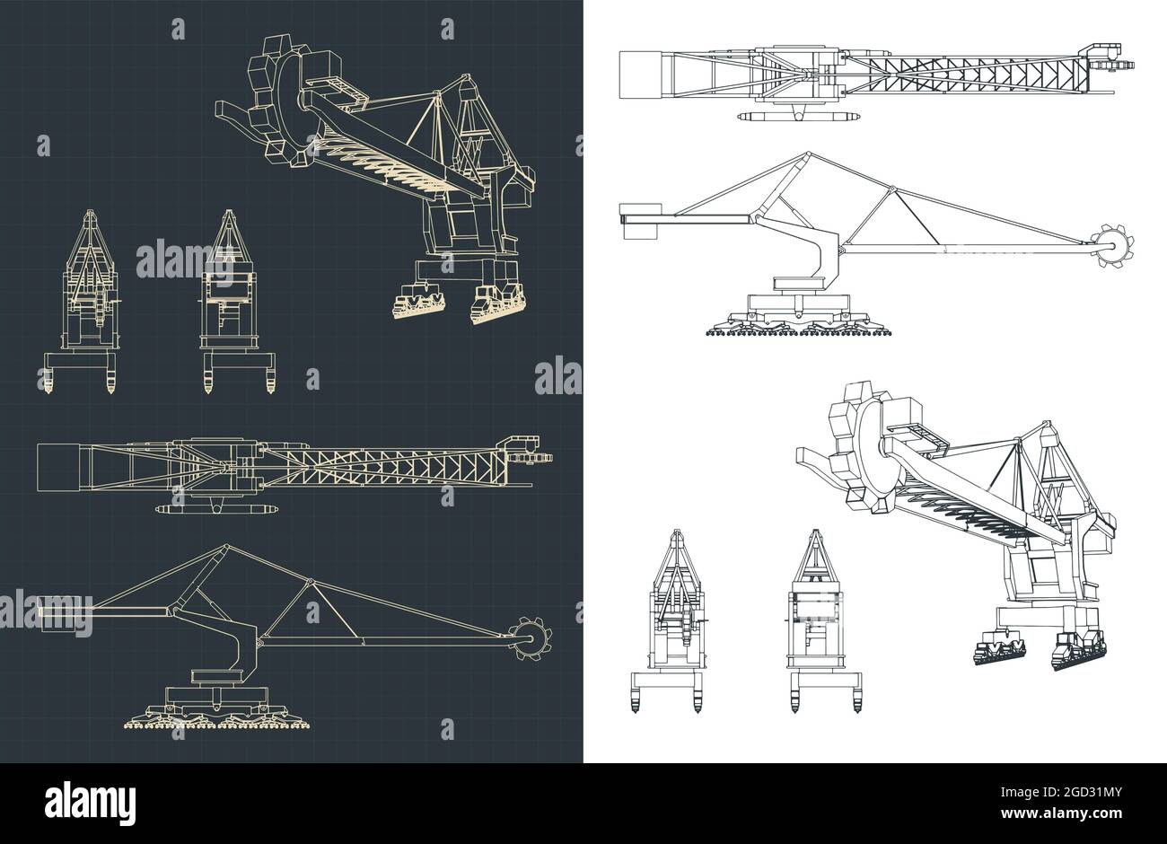 Coal stacker Stock Vector Images - Alamy