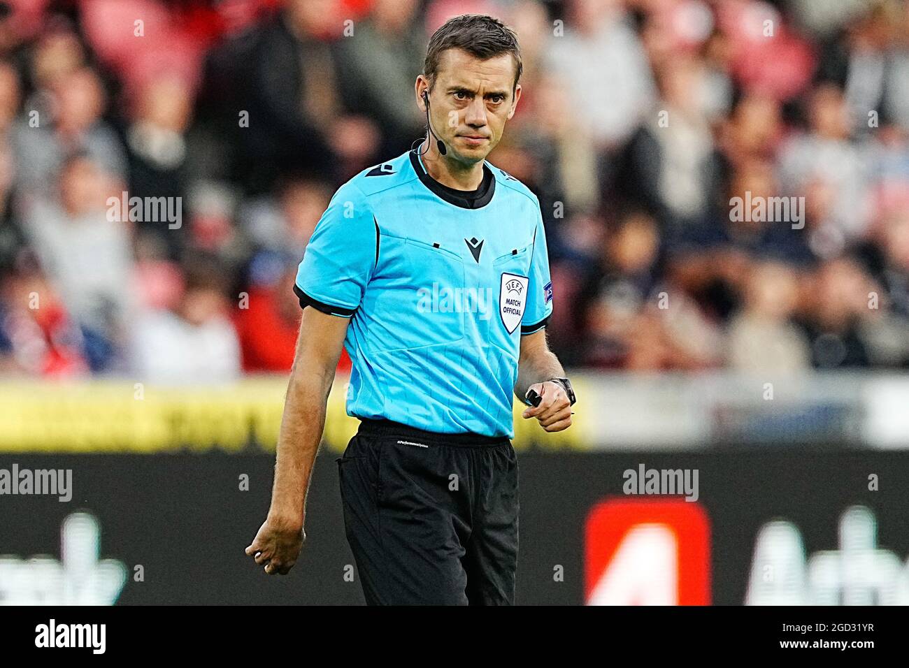 HERNING, NETHERLANDS - AUGUST 10: Referee Clément Turpin during the ...