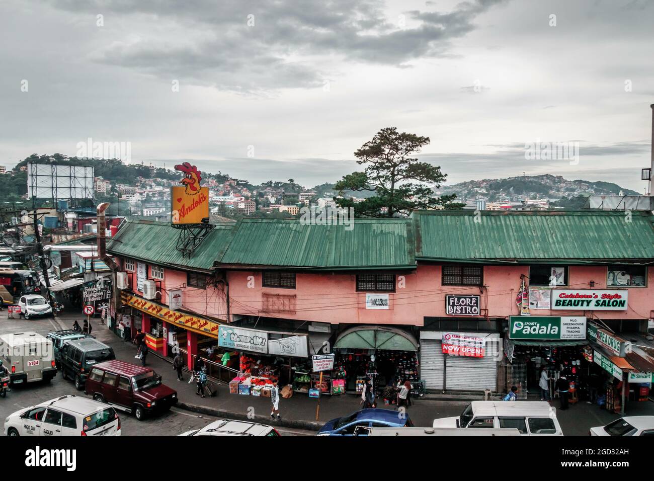 BAGUIO, PHILIPPINES - Dec 18, 2017: A busy street in Baguio City ...