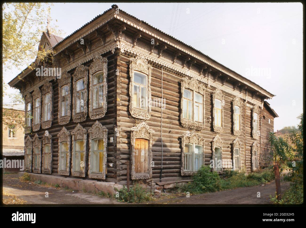 Wooden house, Tatarskaia Street #40 (around 1900), Tomsk, Russia; 1999 ...