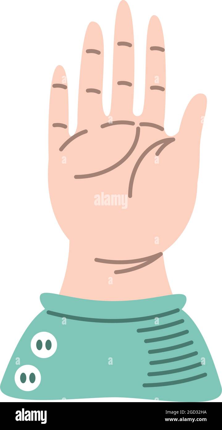 raised open hand Stock Vector Image & Art - Alamy