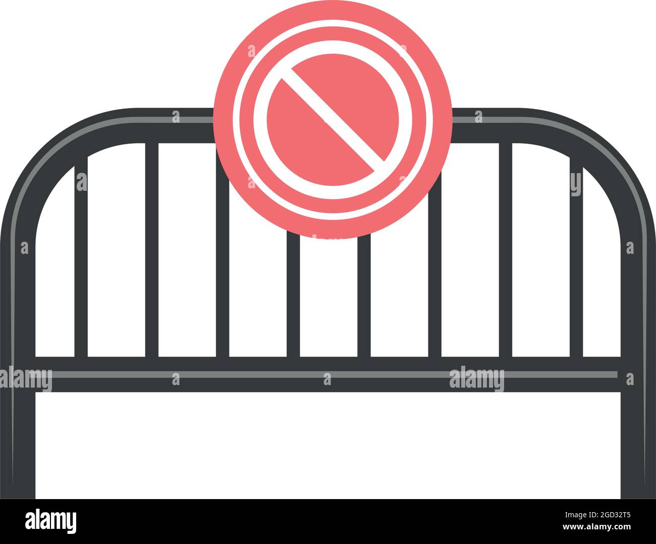 steel barricade prohibited sign Stock Vector Image & Art - Alamy
