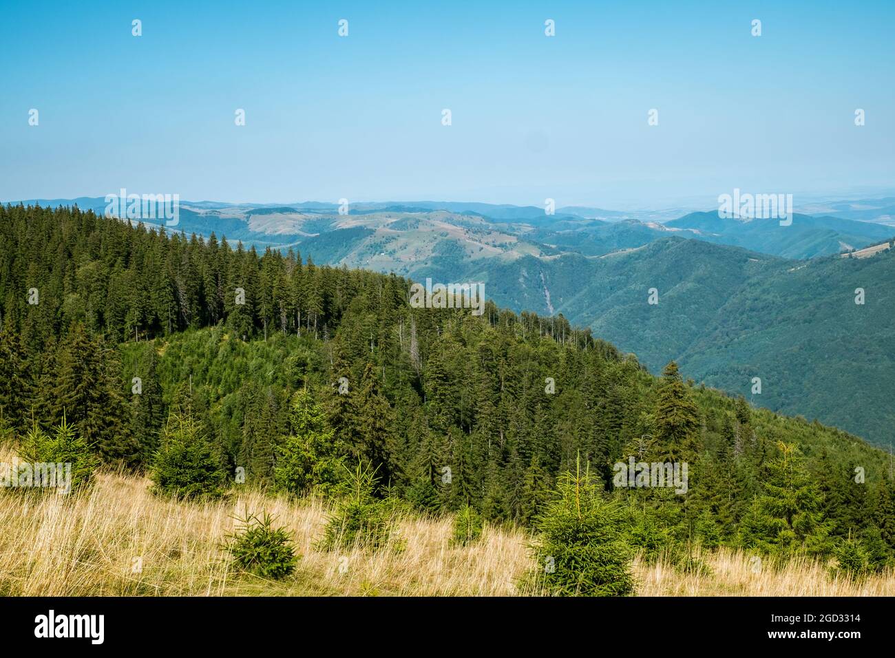 view from Cindrel mountains, Romania Stock Photo - Alamy