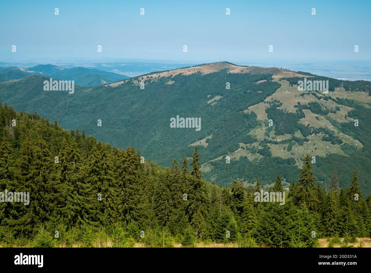 view from Cindrel mountains, Romania Stock Photo - Alamy