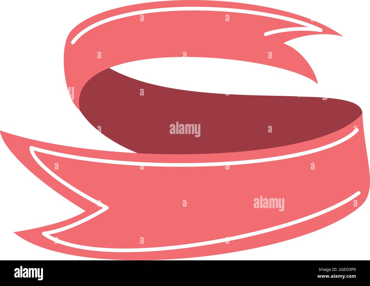 curved red ribbon Stock Vector Image & Art - Alamy