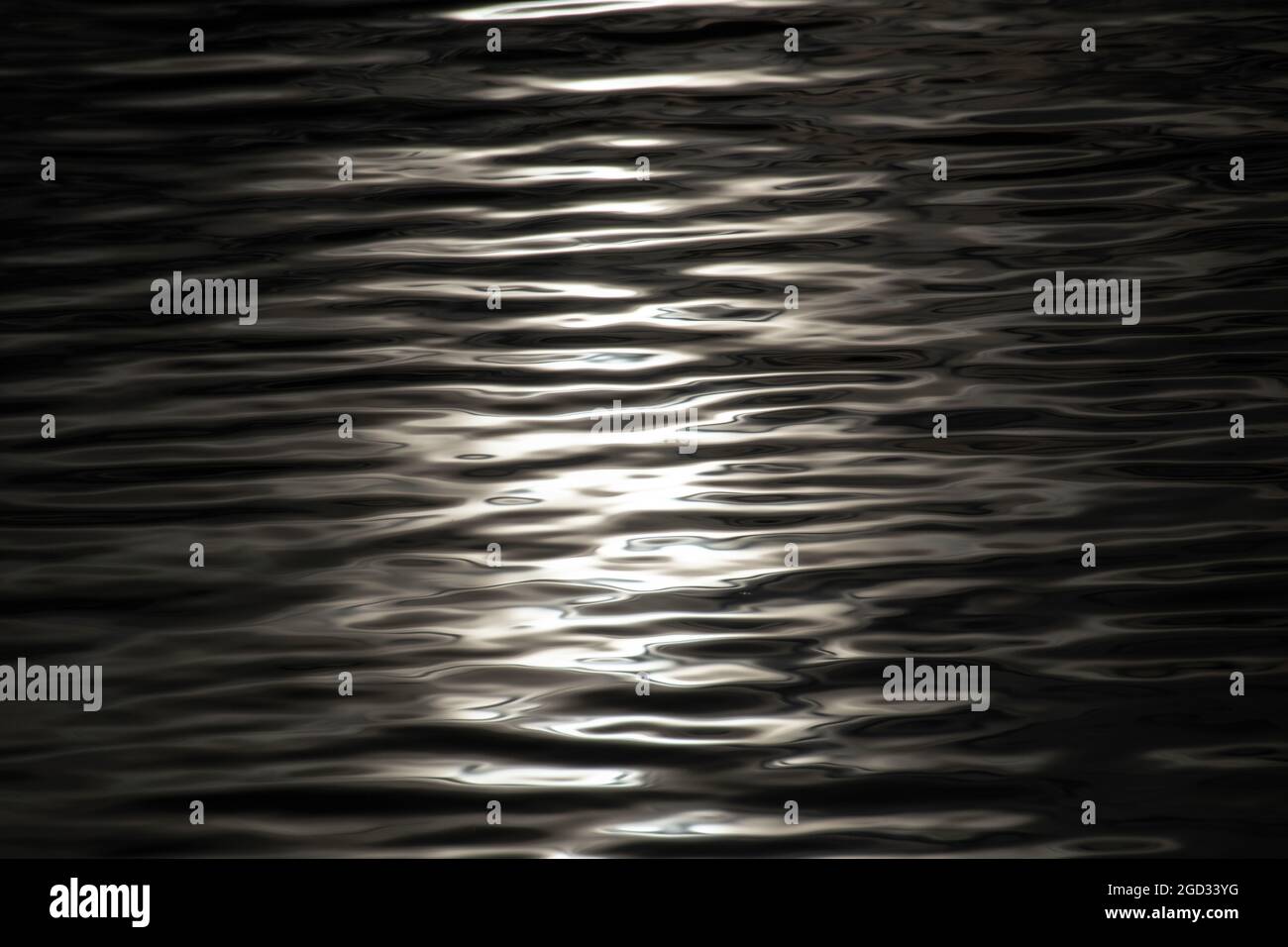 Metallic ripple water surface pattern. Shining sunny water with ...