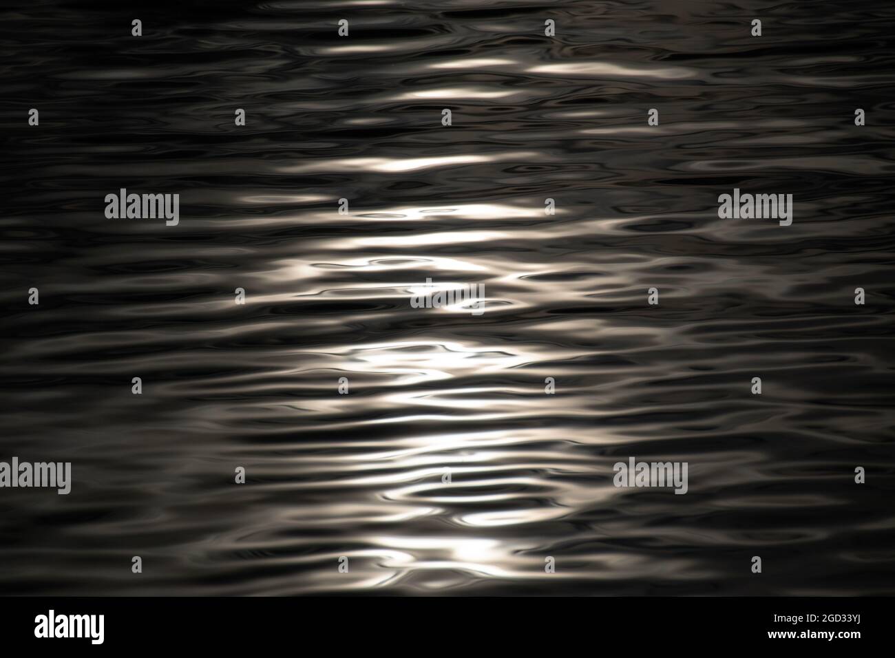 Metallic ripple water surface pattern. Shining silver water with ...