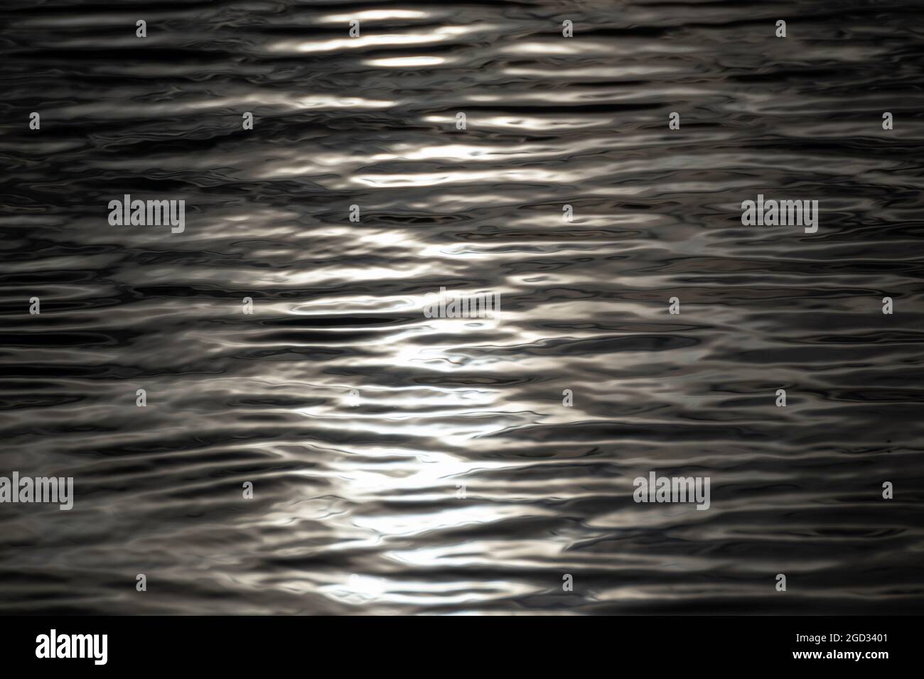 Metallic ripple water surface pattern. Shining water with reflections ...