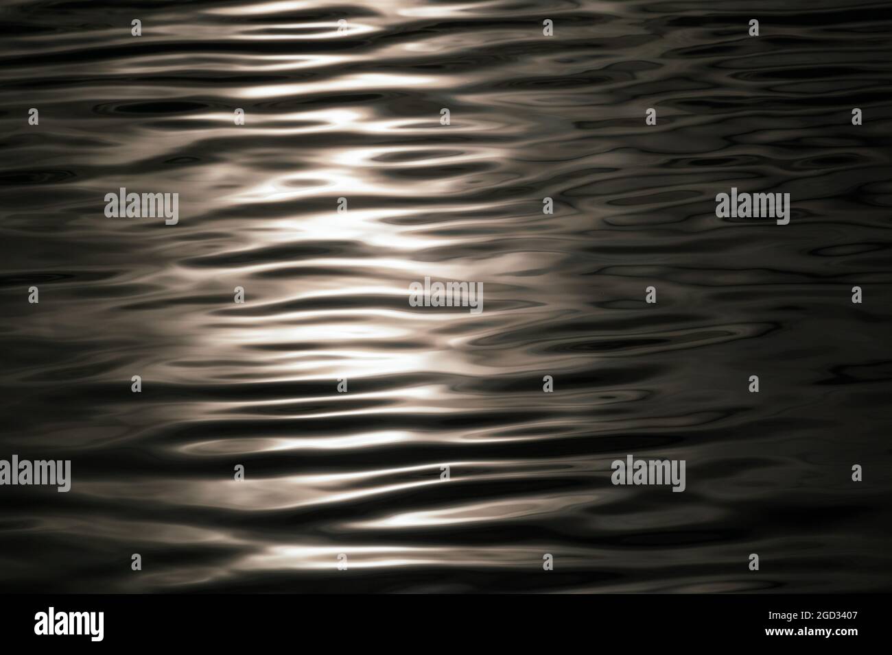 Metallic ripple water surface pattern. Shining water with reflections ...