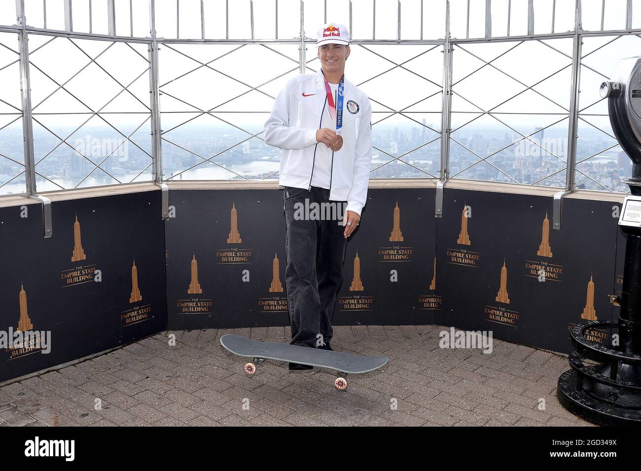 New York, US, 10/08/21, U.S. Olympic Skateboarder Jagger Eaton who won ...