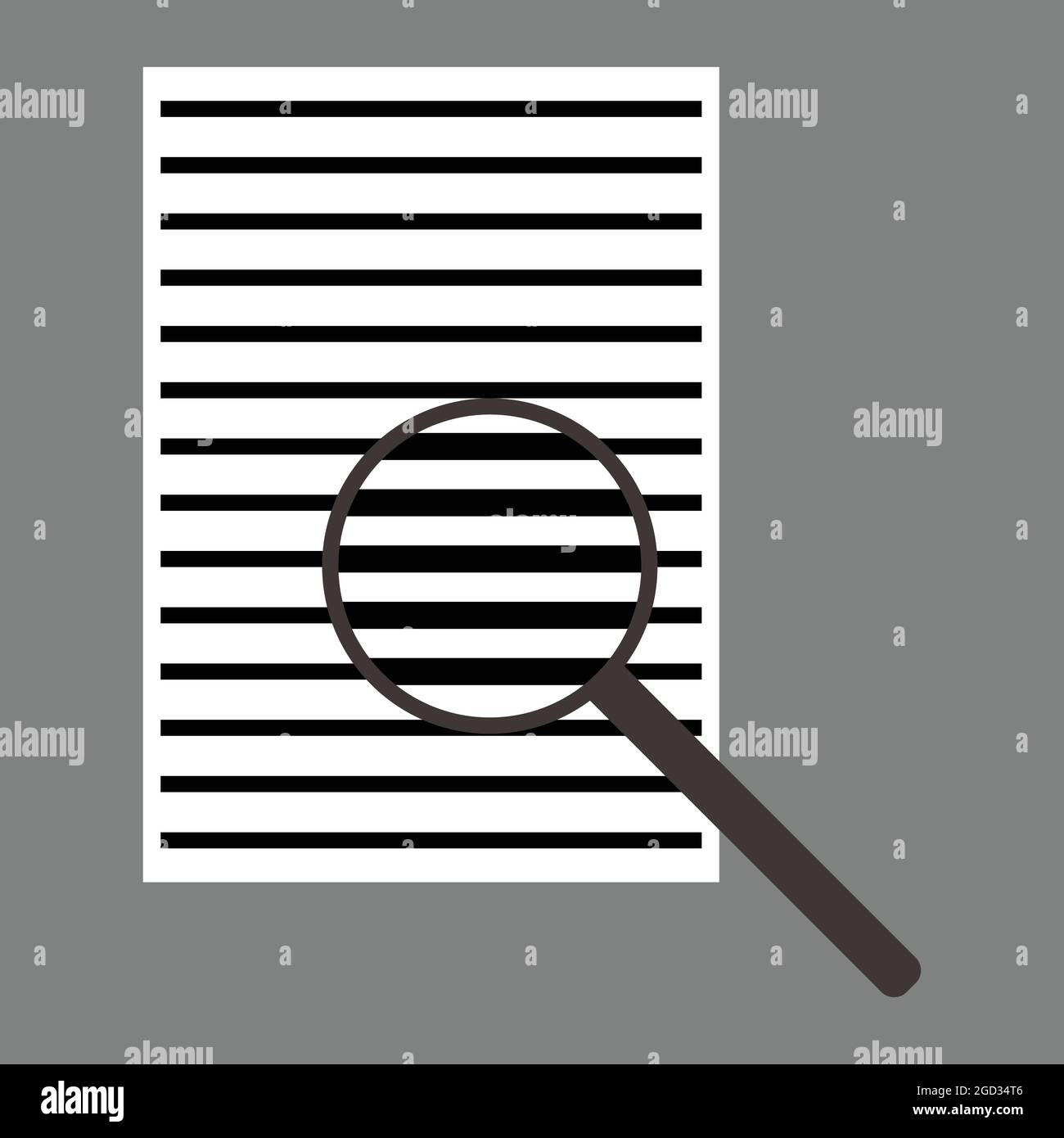 Document file with magnifying glass icon Stock Vector Image & Art - Alamy