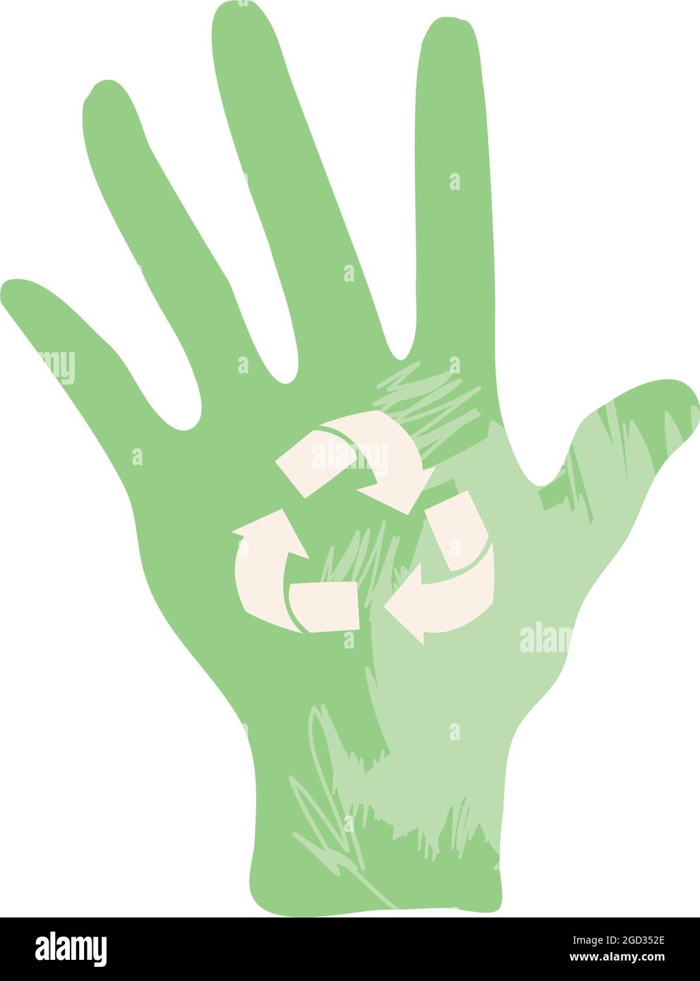 recycling sign in hand Stock Vector Image & Art - Alamy