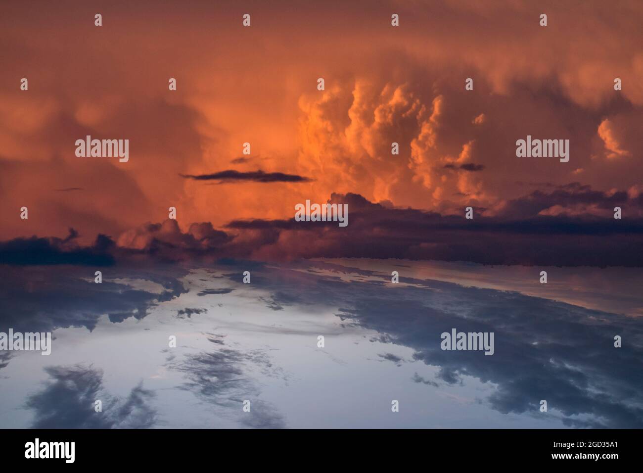 Double Exposure with two skies with clouds together Stock Photo - Alamy