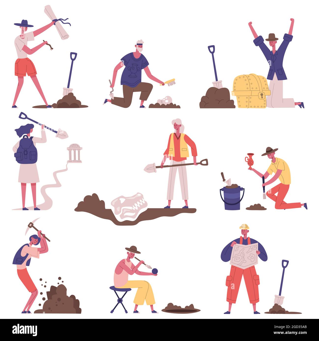 Historical artefacts archaeology excavation archaeologists characters ...