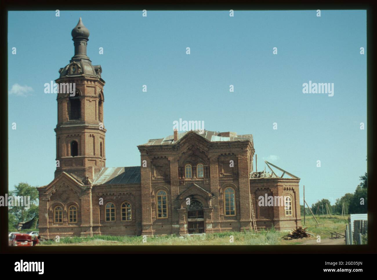 Church of Saint Alexander Nevskii (1910), south facade, Kharino, Russia ...