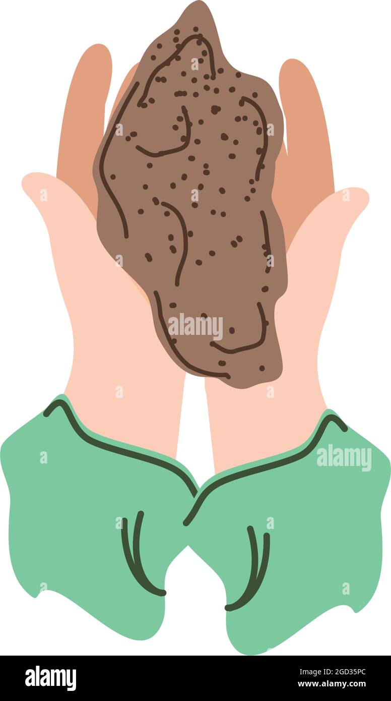Hands soil farm Stock Vector Images - Alamy