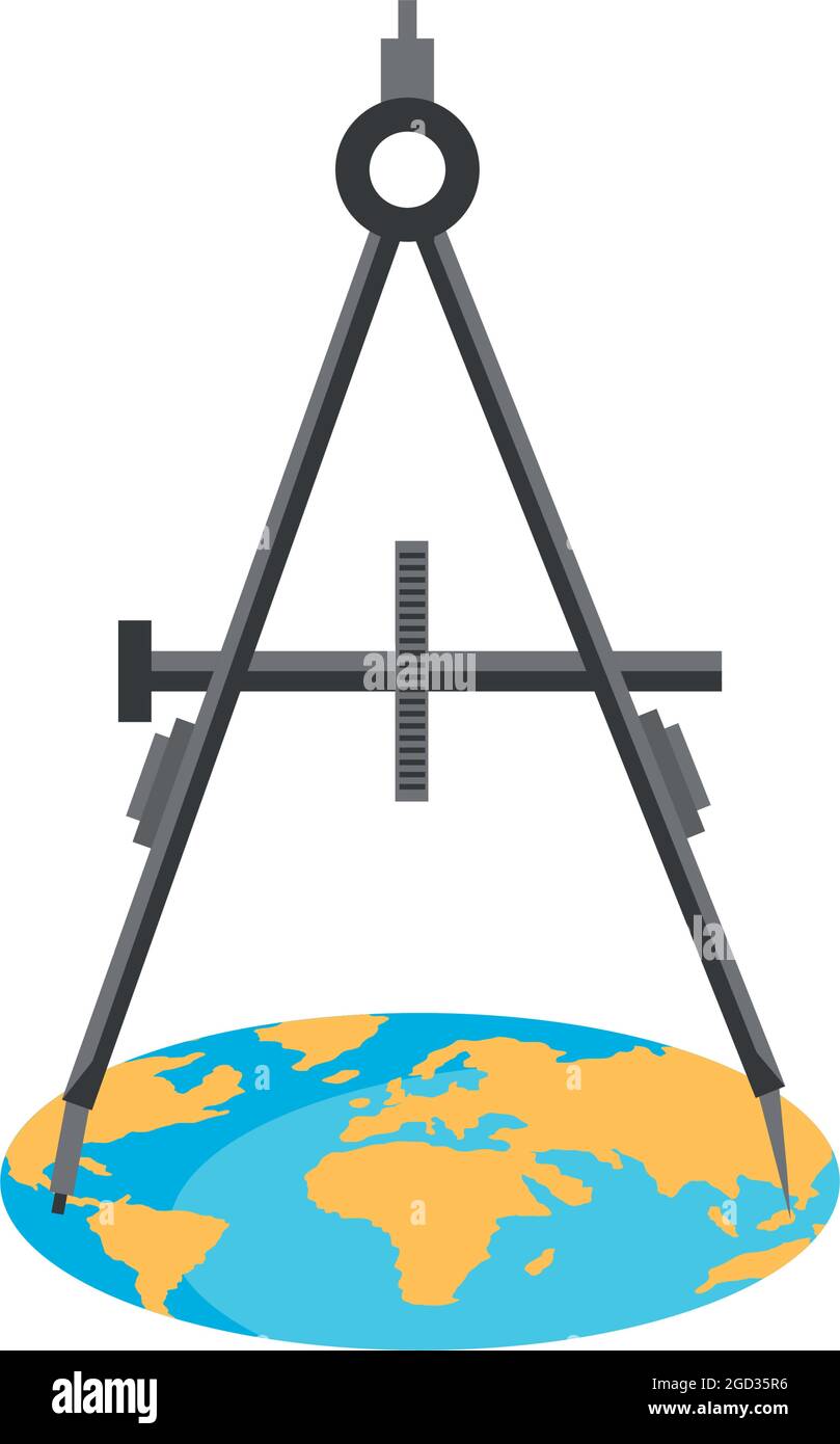 world drawing with compass Stock Vector Image & Art - Alamy