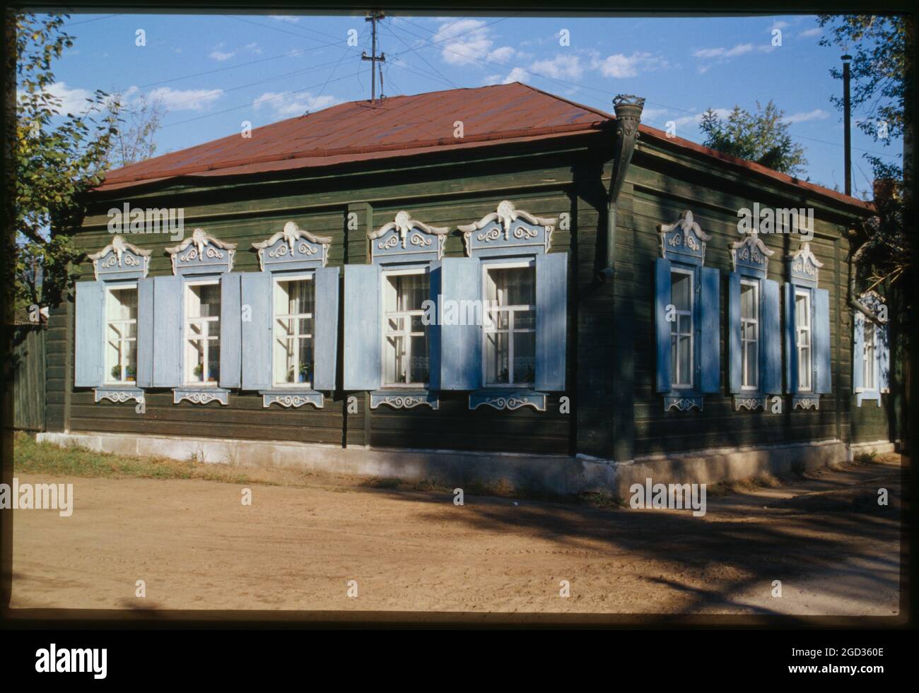 Wooden house (Krupskaia Street), (late 19th century), Kiakhta, Russia ...