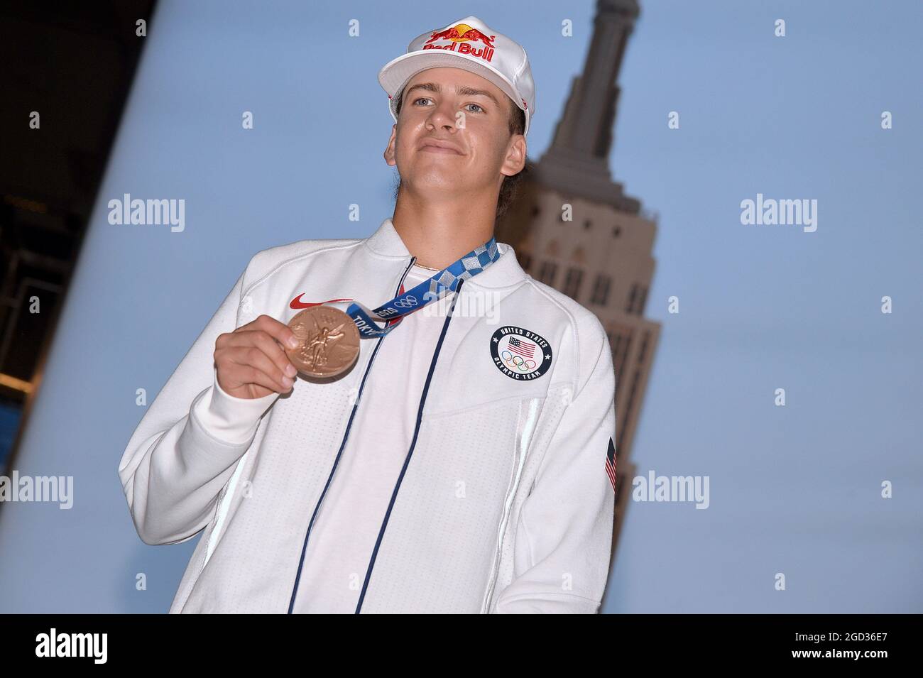 New York, US, 10/08/21, U.S. Olympic Skateboarder Jagger Eaton who won ...