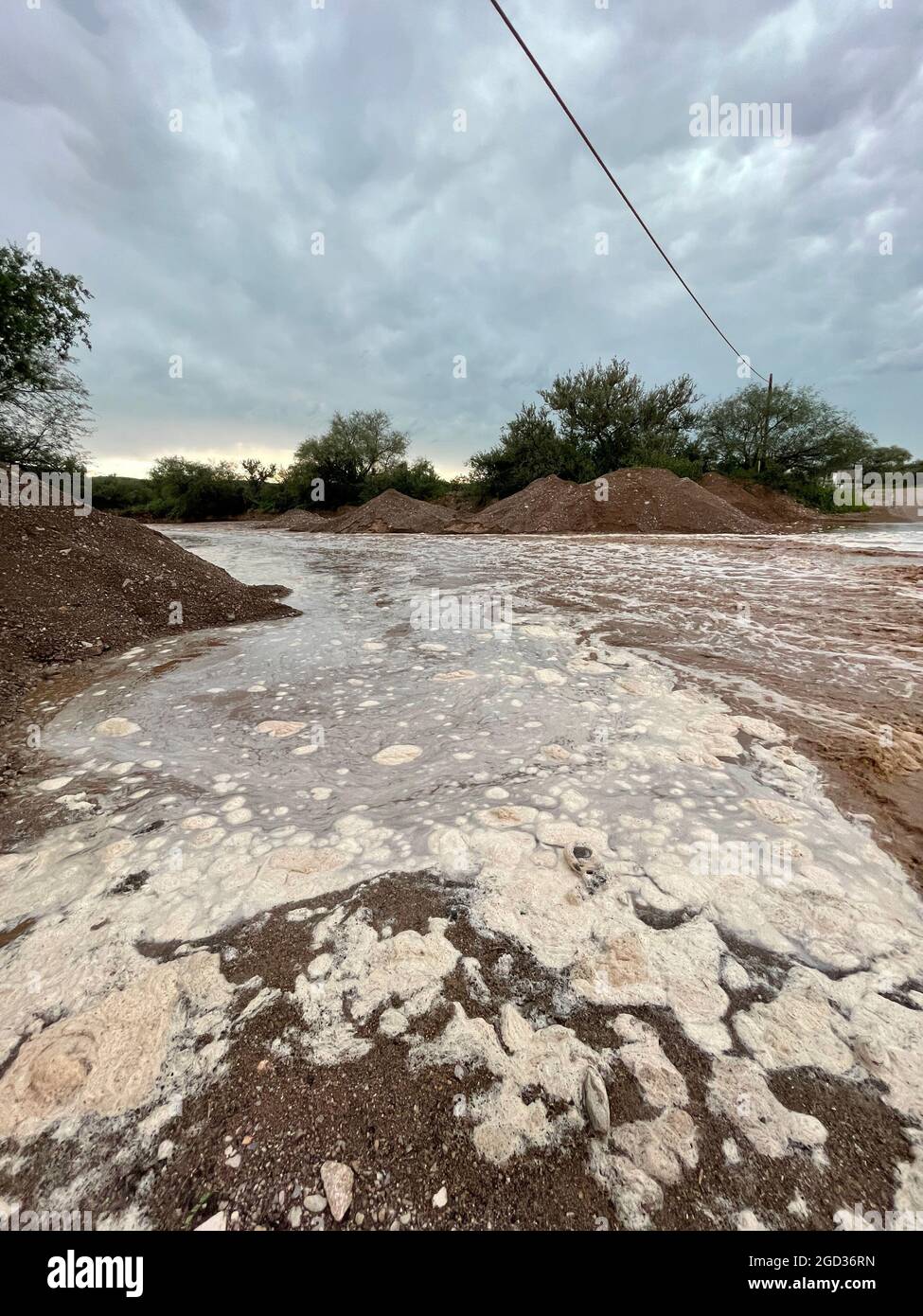 Flash flood on a rural Arizona road Stock Photo - Alamy