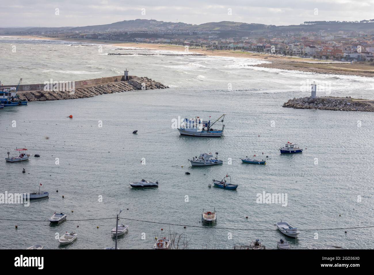 View from Karaburun coast, the entrance point to the north of the ...