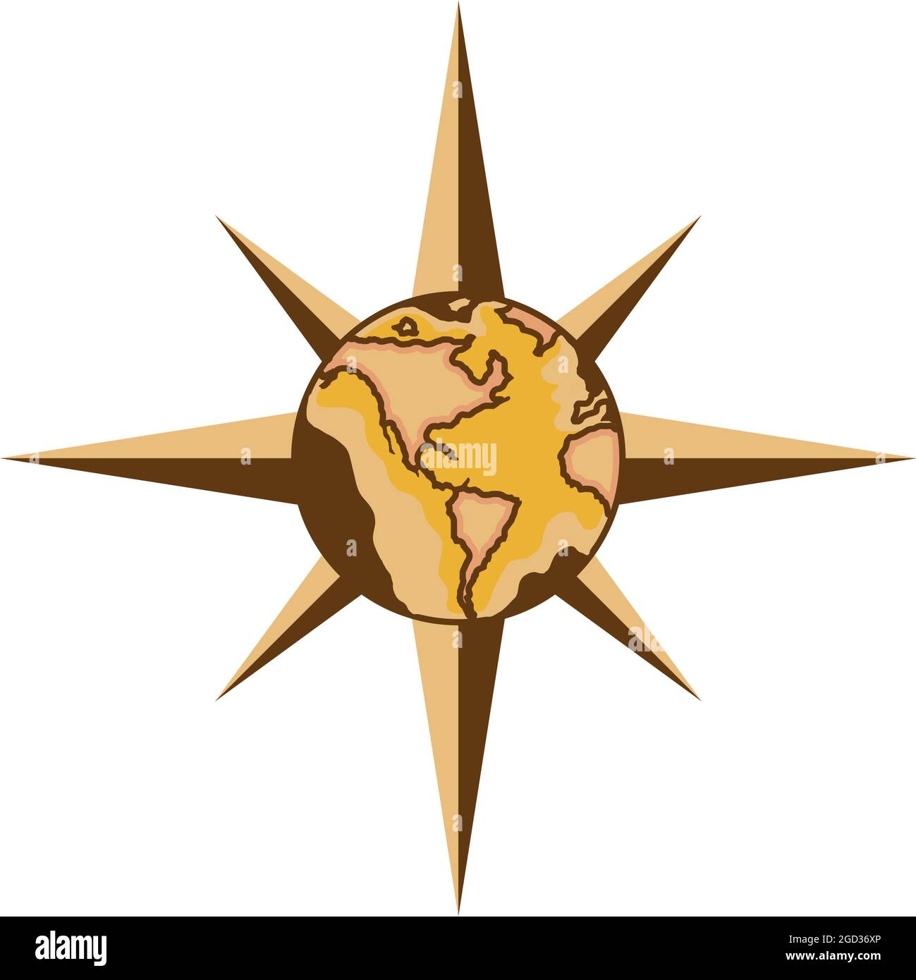world map compass Stock Vector Image & Art - Alamy