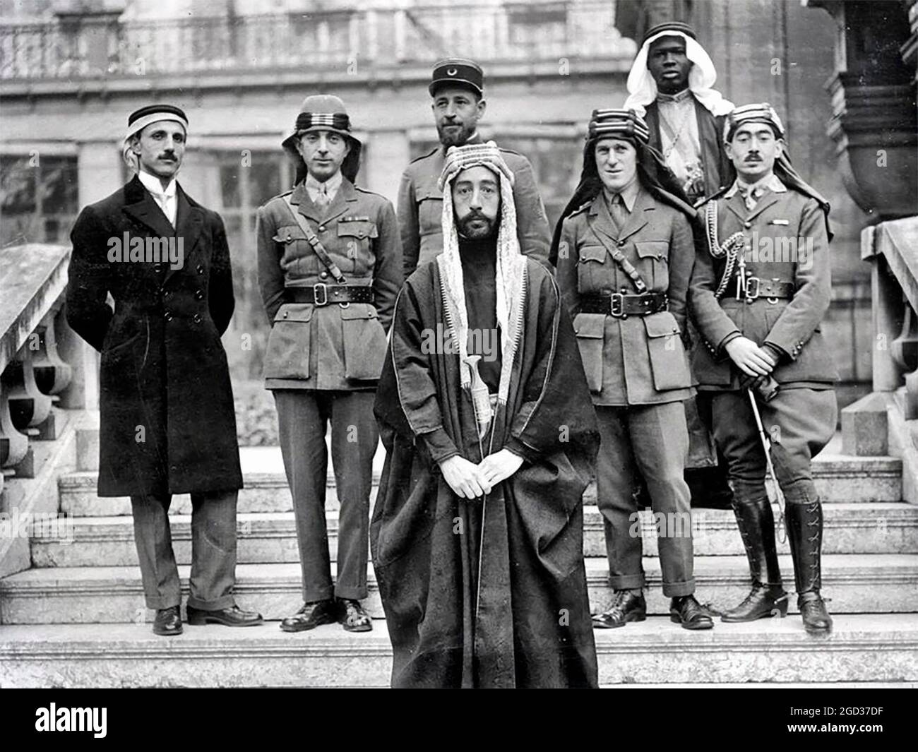 Feisal party at Versailles Conference, 1919 Stock Photo - Alamy