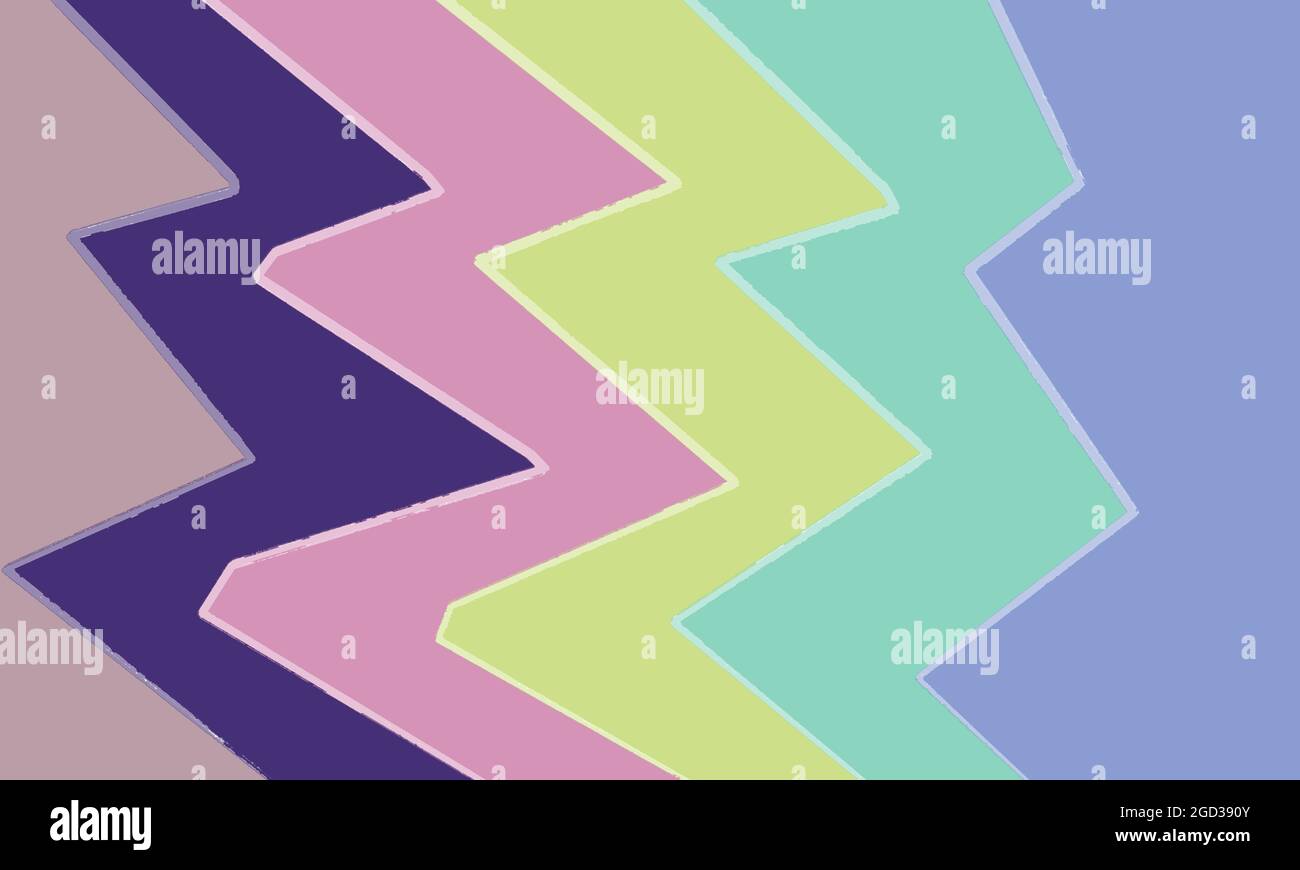 Colorful pastel backdrop with an abstract zigzag pattern Stock Photo ...