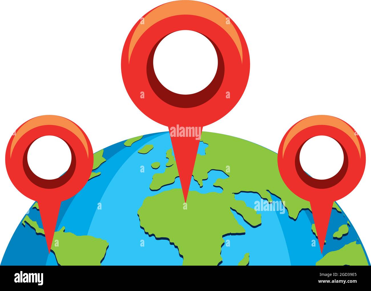 half world map Stock Vector Image & Art - Alamy