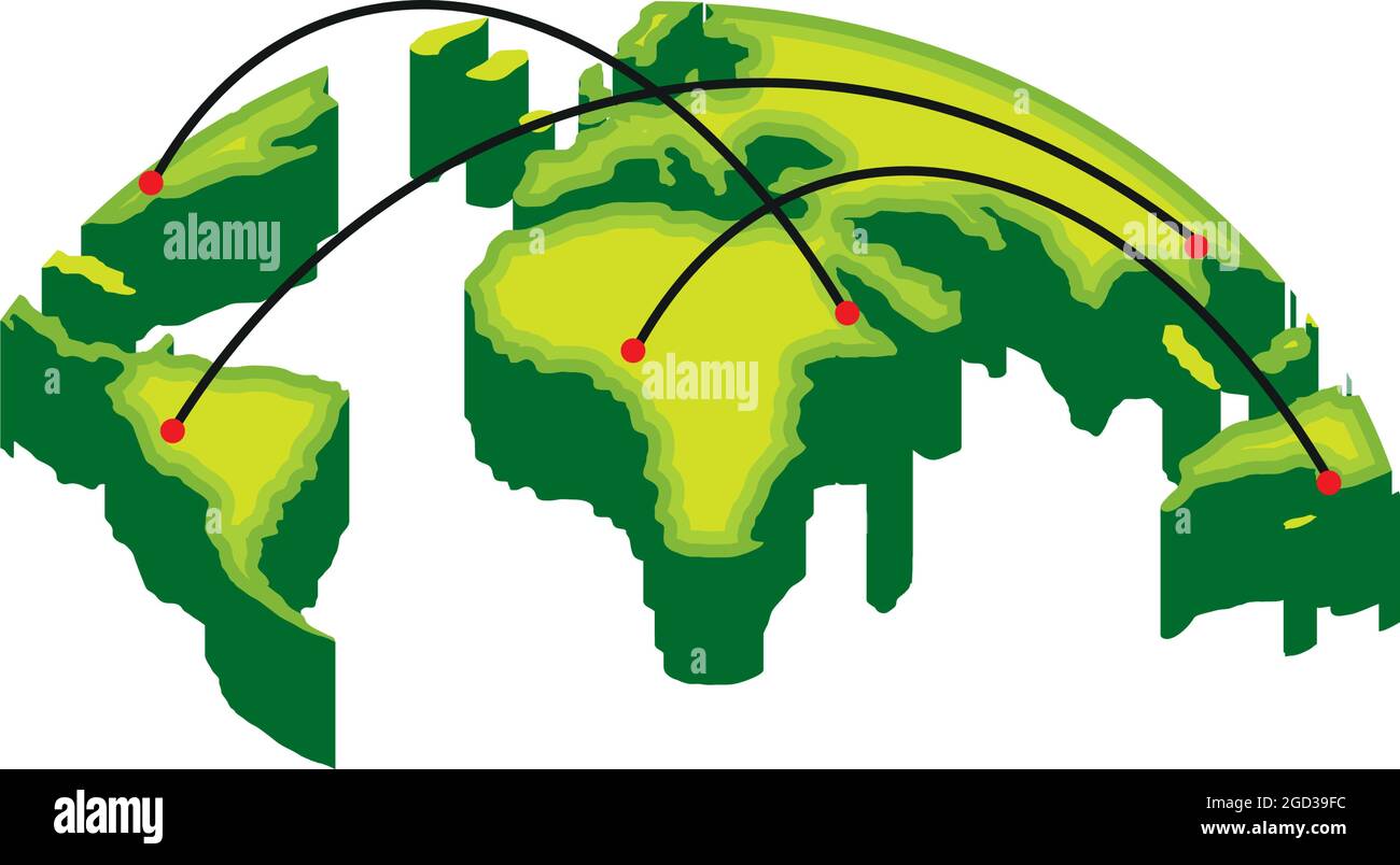 world map with gps location Stock Vector Image & Art - Alamy