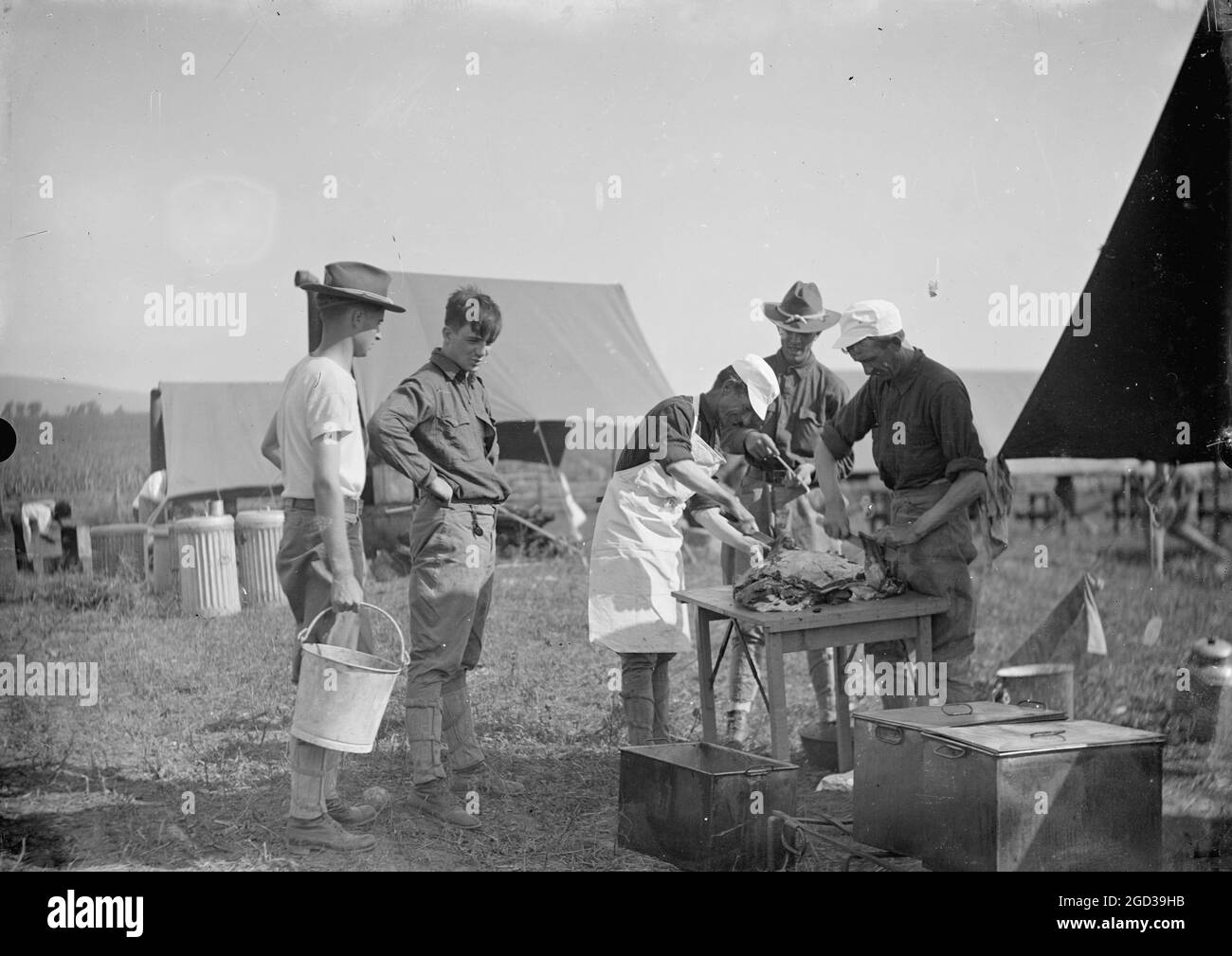 U.S. Army camp kitchen ca. between 1909 and 1940 Stock Photo - Alamy