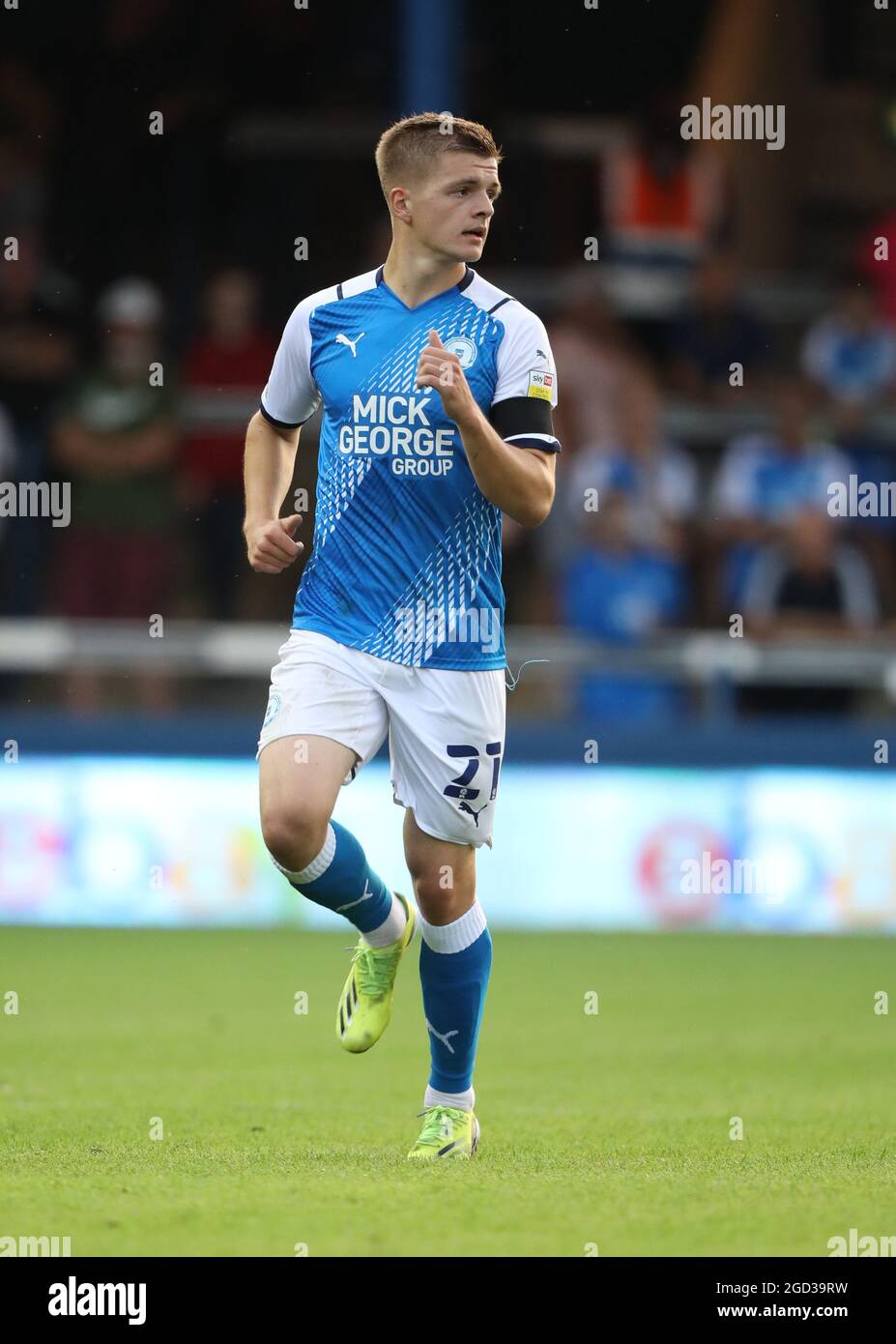 Peterborough, UK. 10th Aug, 2021. Kyle Barker (PU) at the Peterborough ...