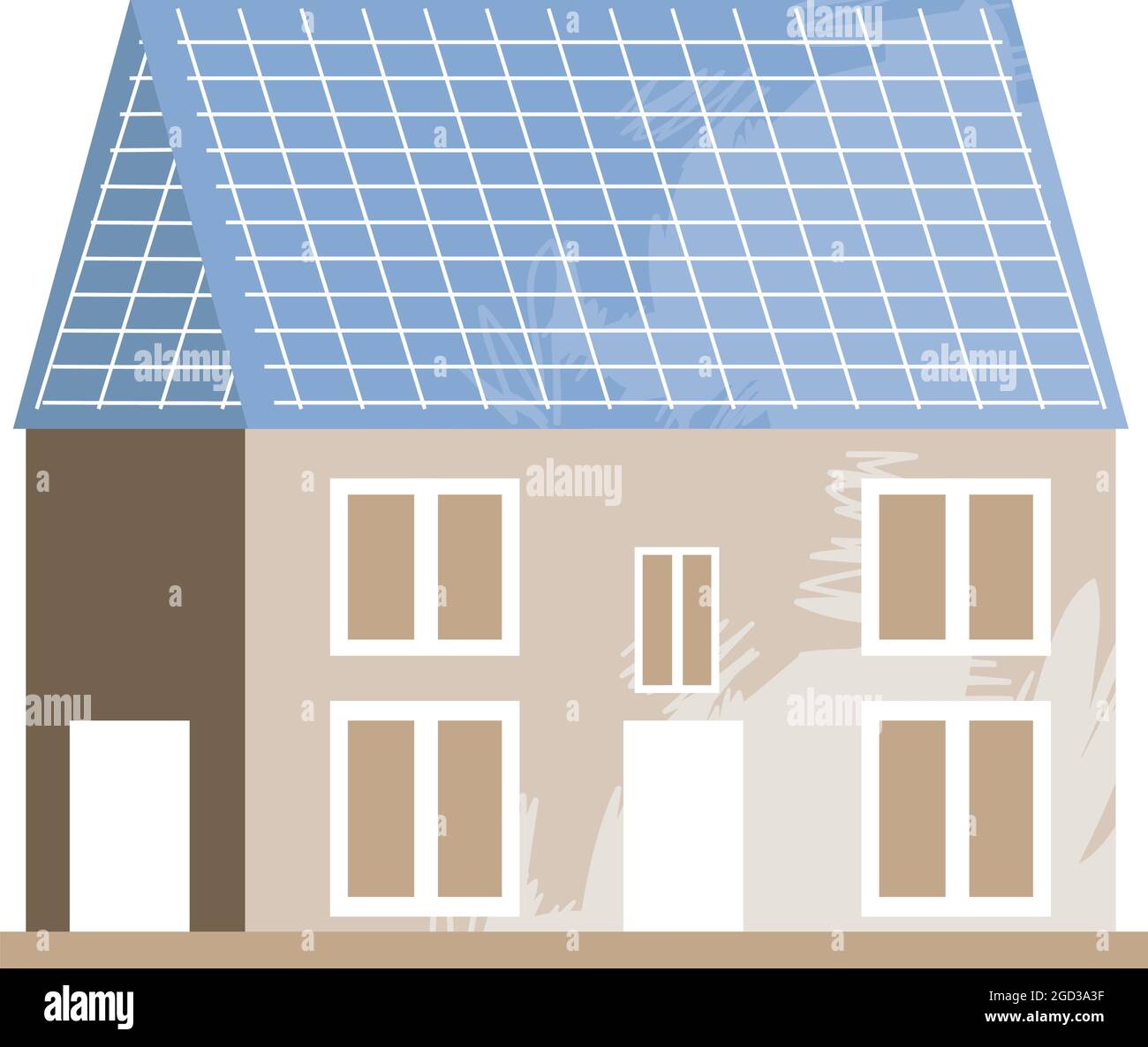 house with solar panels Stock Vector Image & Art - Alamy
